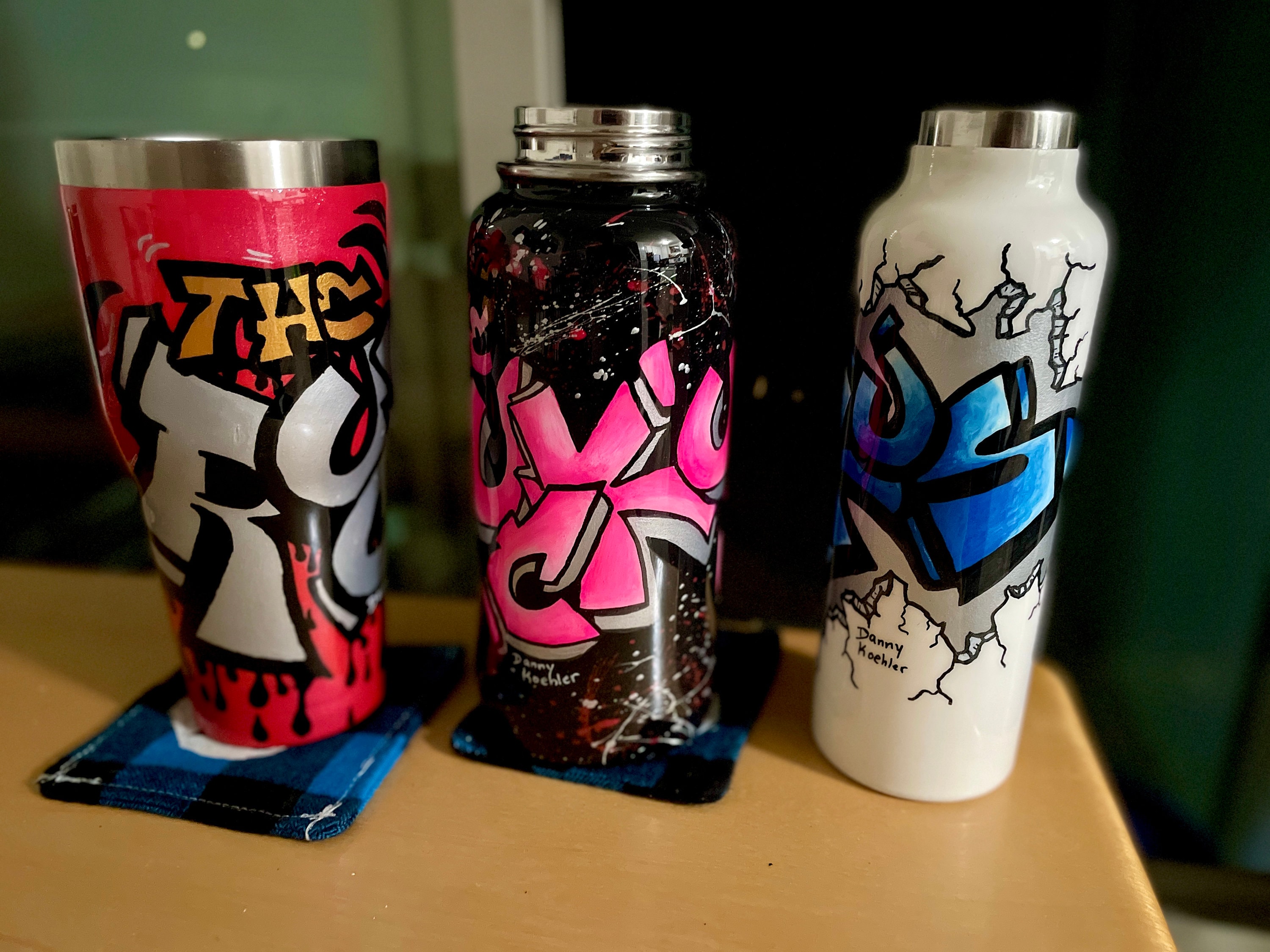 Customized Hand-painted Steel Water Bottles - Etsy