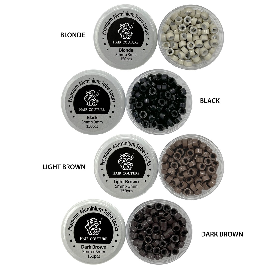 5mm X 3mm Premium Silicone Lined Locking Tubes - Use With I-tip Hair ...