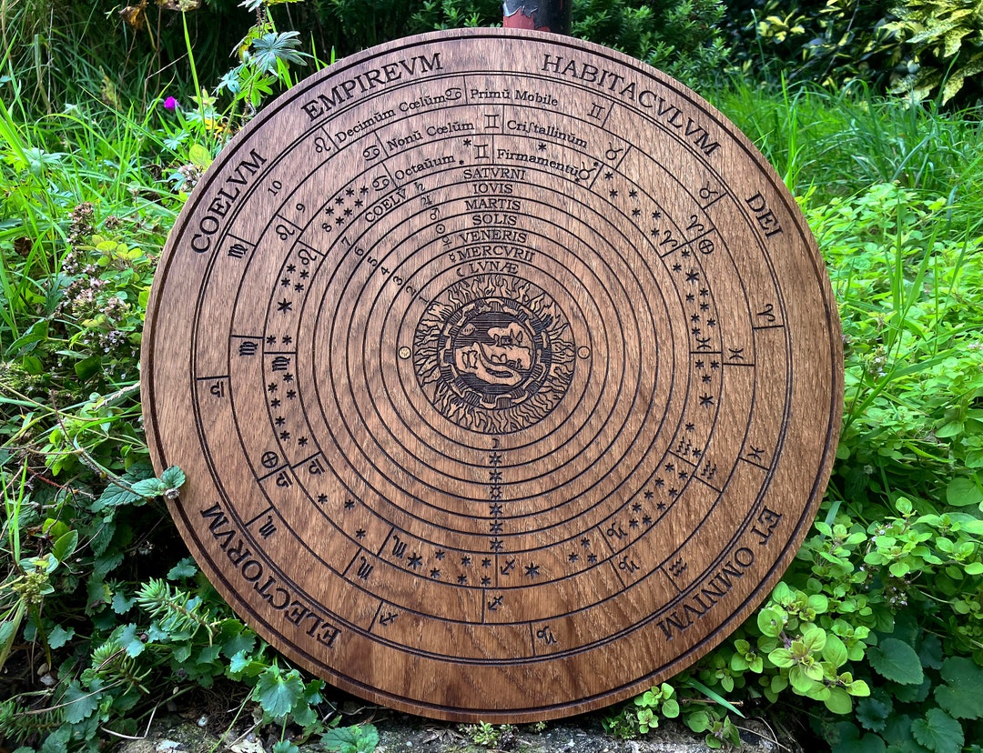 THE CELESTIAL SPHERES - Large, Oak-carved Temple Plaque (hermetic ...