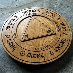 TRITHEMIUS' TABLE of PRACTICE (version 1 - Hebrew) - Oak Carved Scrying ...