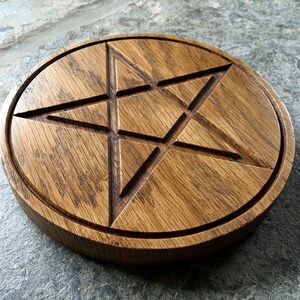 ALTAR PENTACLE - Carved in Solid Oak - Etsy UK