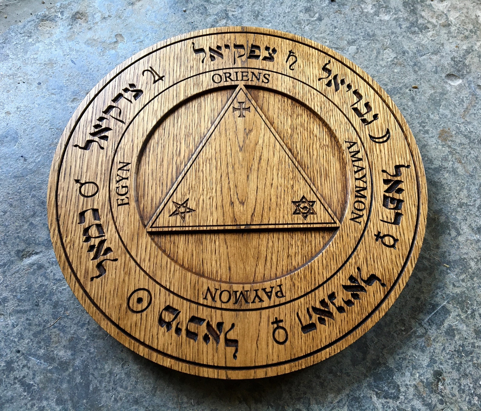 TRITHEMIUS' TABLE Of PRACTICE Carved hardwood Scrying | Etsy