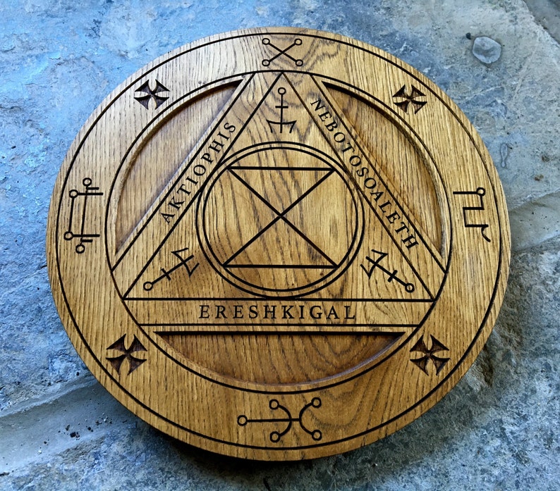 Large SPIRIT TRAP in Solid Oak jason Miller 'protection | Etsy