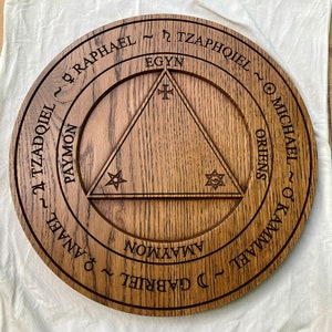 TRITHEMIUS' TABLE of PRACTICE (version 2 - English) - Oak Carved ...