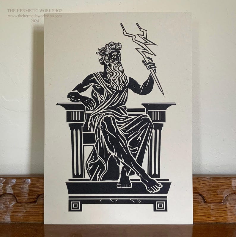 JUPITER - ALTAR ICON // Devotional Artwork Ikon Print Zeus Greek Roman ...