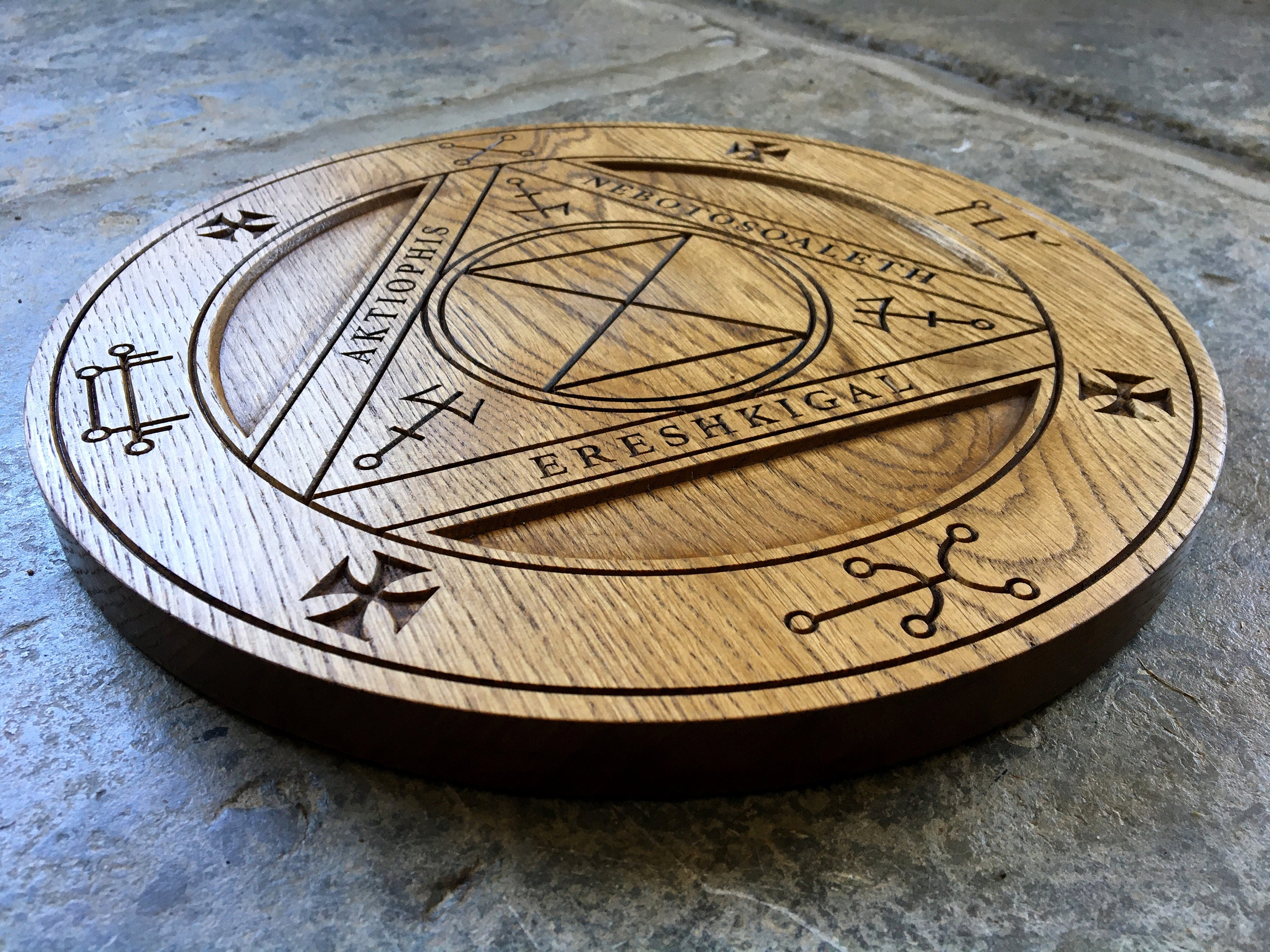 Large SPIRIT TRAP in solid oak Jason Miller 'Protection | Etsy