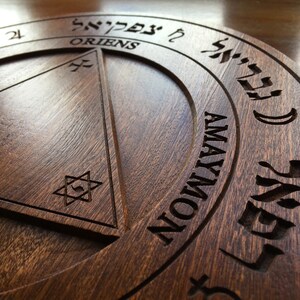 TRITHEMIUS' TABLE of PRACTICE Carved Hardwood Scrying Table ...