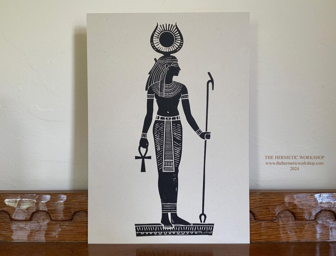 ISIS - ALTAR ICON // Devotional Artwork Ikon Print Egyptian Goddess - Etsy