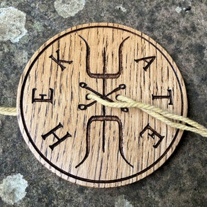 STROPHOLOS / IYNX WHEEL - Carved in Solid Oak (hekate Spinning Wheel ...
