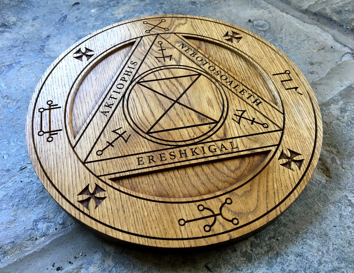 Large SPIRIT TRAP in Solid Oak jason Miller 'protection | Etsy