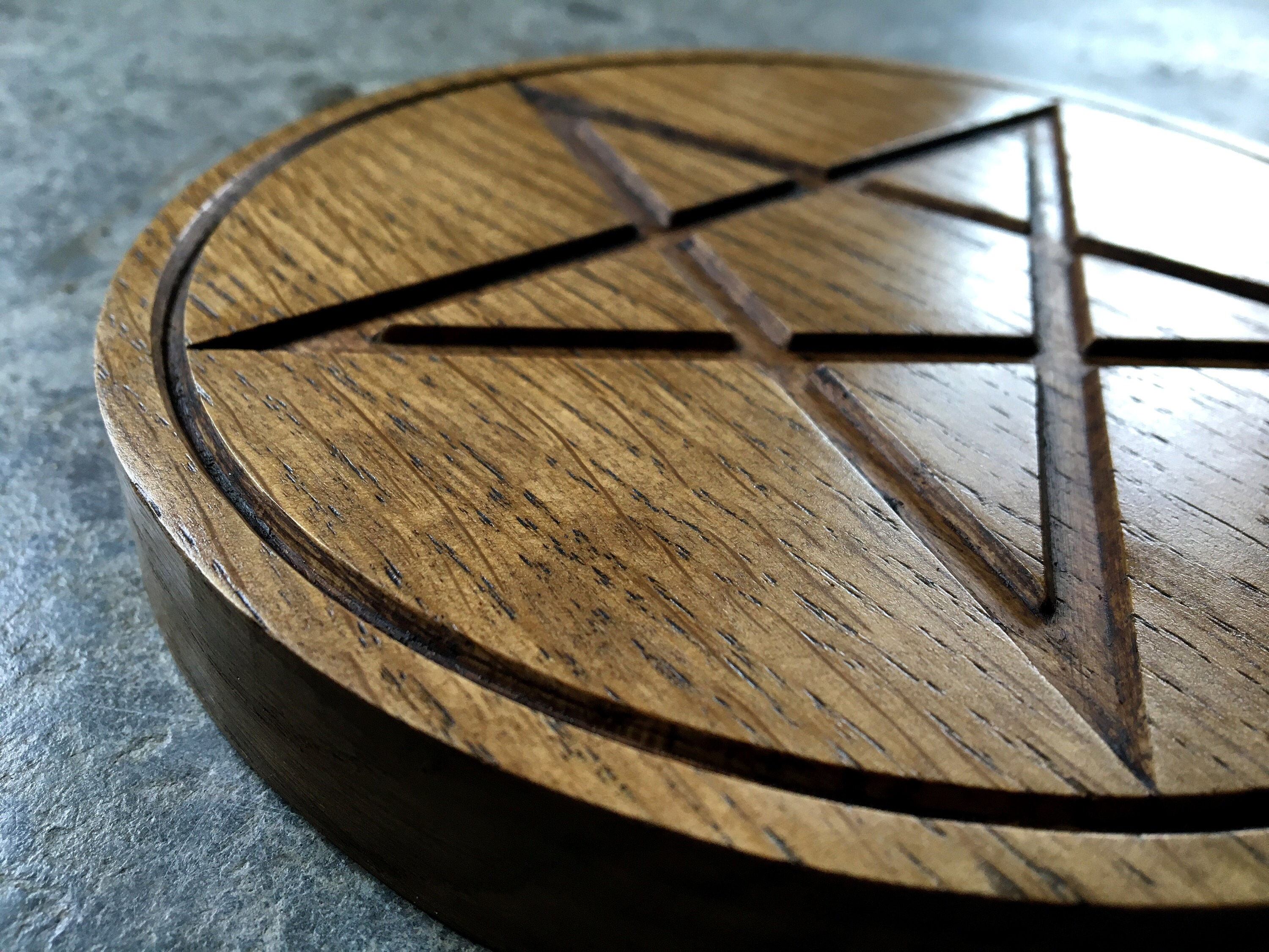 ALTAR PENTACLE - Carved in Solid Oak - Etsy UK