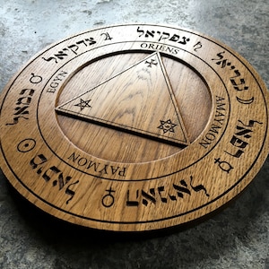 TRITHEMIUS' TABLE of PRACTICE (version 1 - Hebrew) - Oak Carved Scrying ...