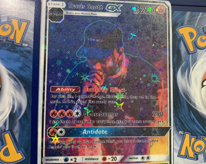 Travis Scott - CUSTOM Pokemon Card - Etsy