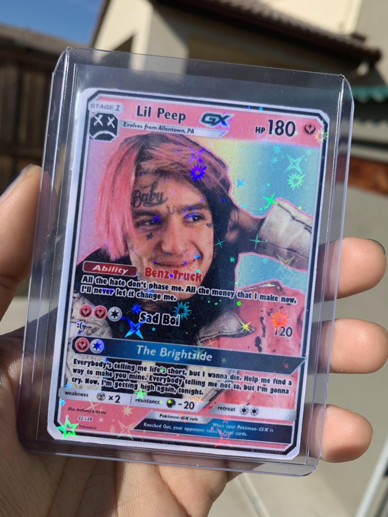 Lil Peep CUSTOM Pokemon Card - Etsy India