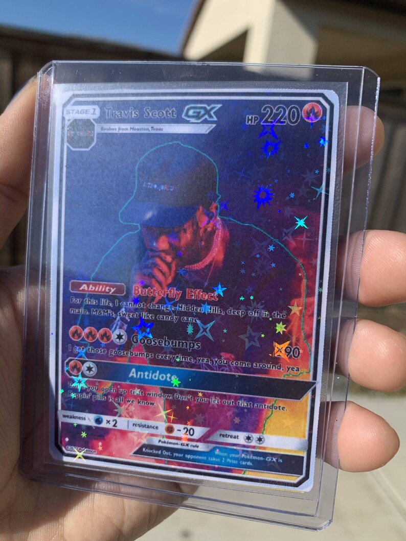 Travis Scott CUSTOM Pokemon Card | Etsy