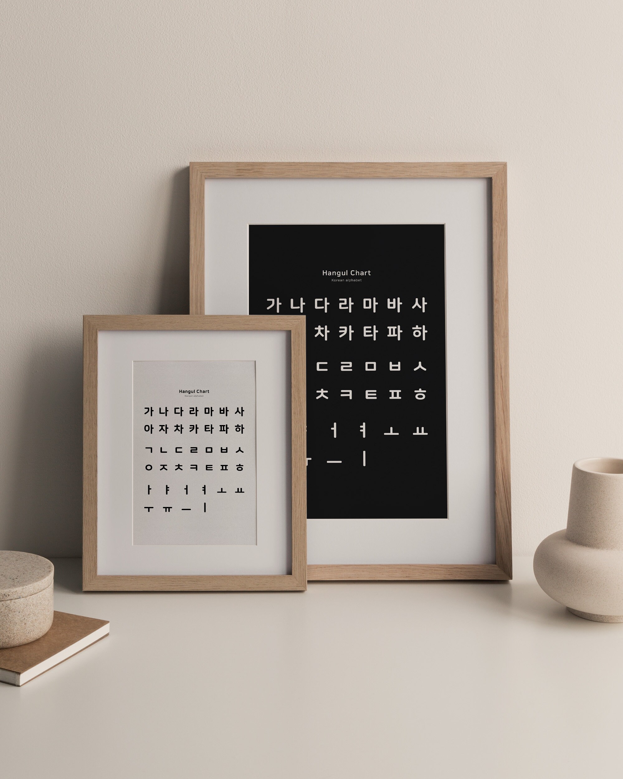 Printable Korean Alphabet Poster hangul Designed by a - Etsy