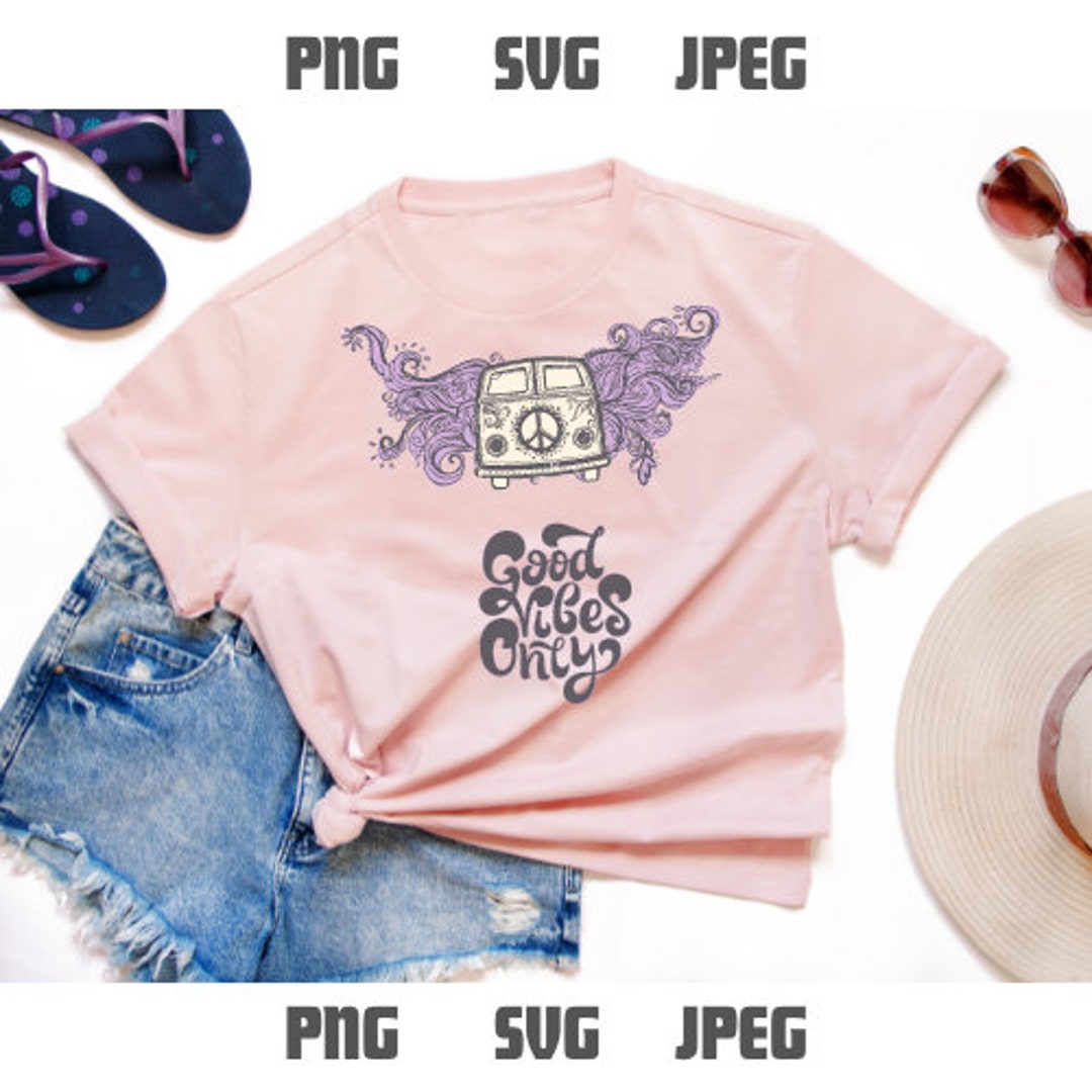 Hippie Boho Good Vibes Only SVG PNG Jpeg Digital File for Personal ...