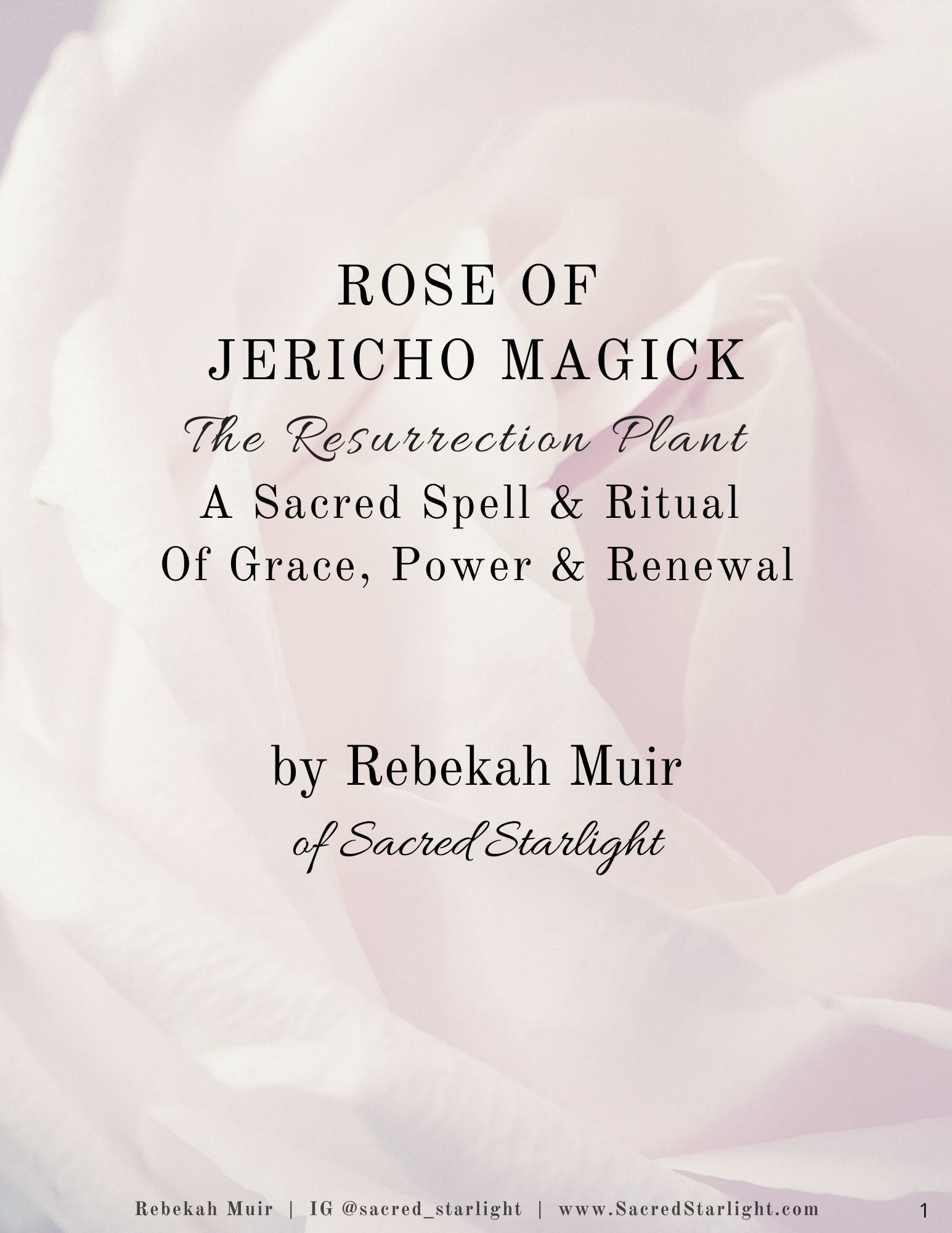 Rose Of Jericho Magick Spell & Ritual Instant Download | Etsy