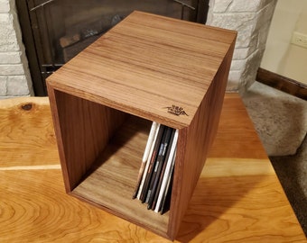 Modular Wooden Vinyl Record Storage Cube fits 65-70 Records - Etsy