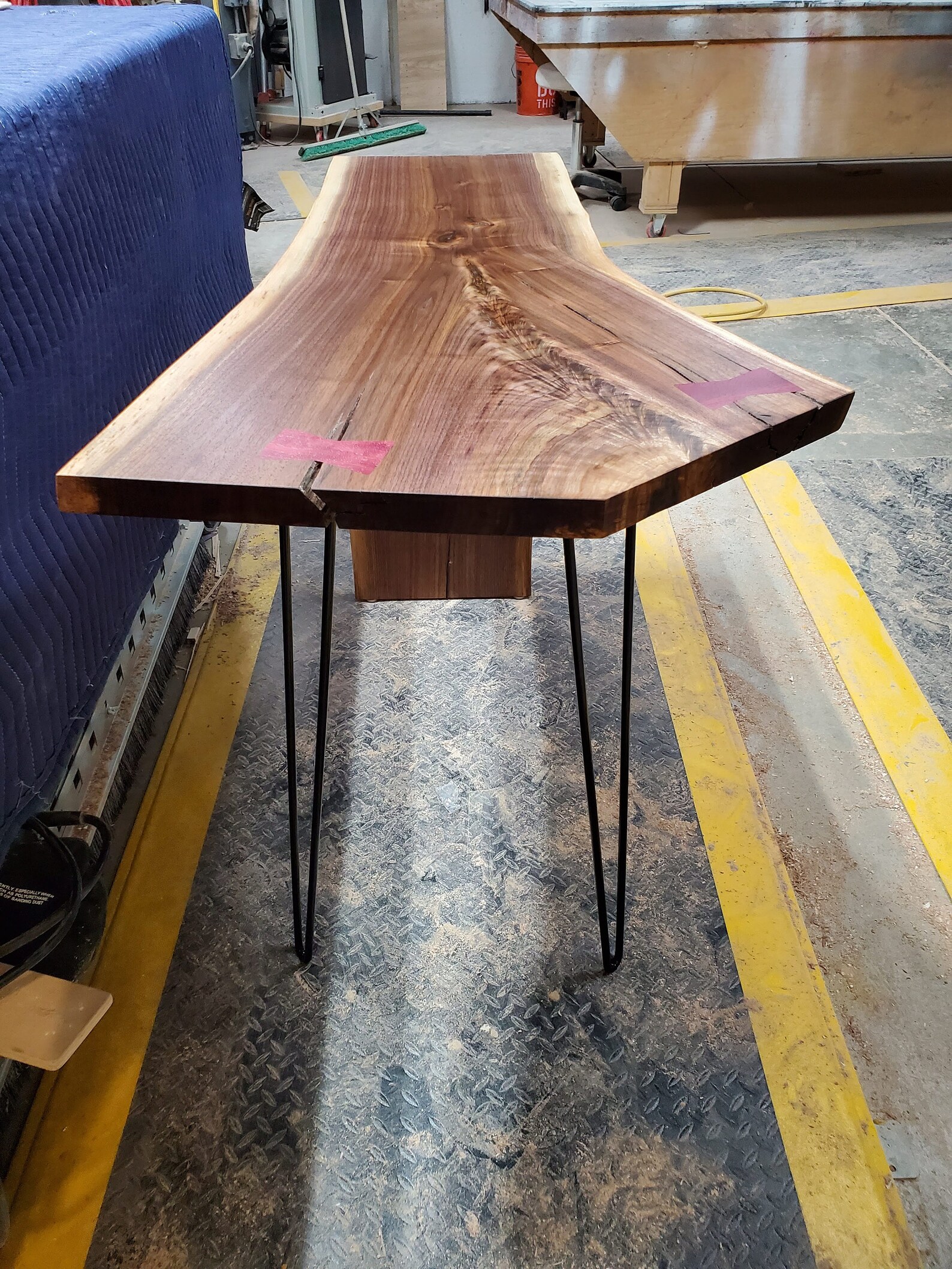 Live Edge Entryway Waterfall Table - Etsy