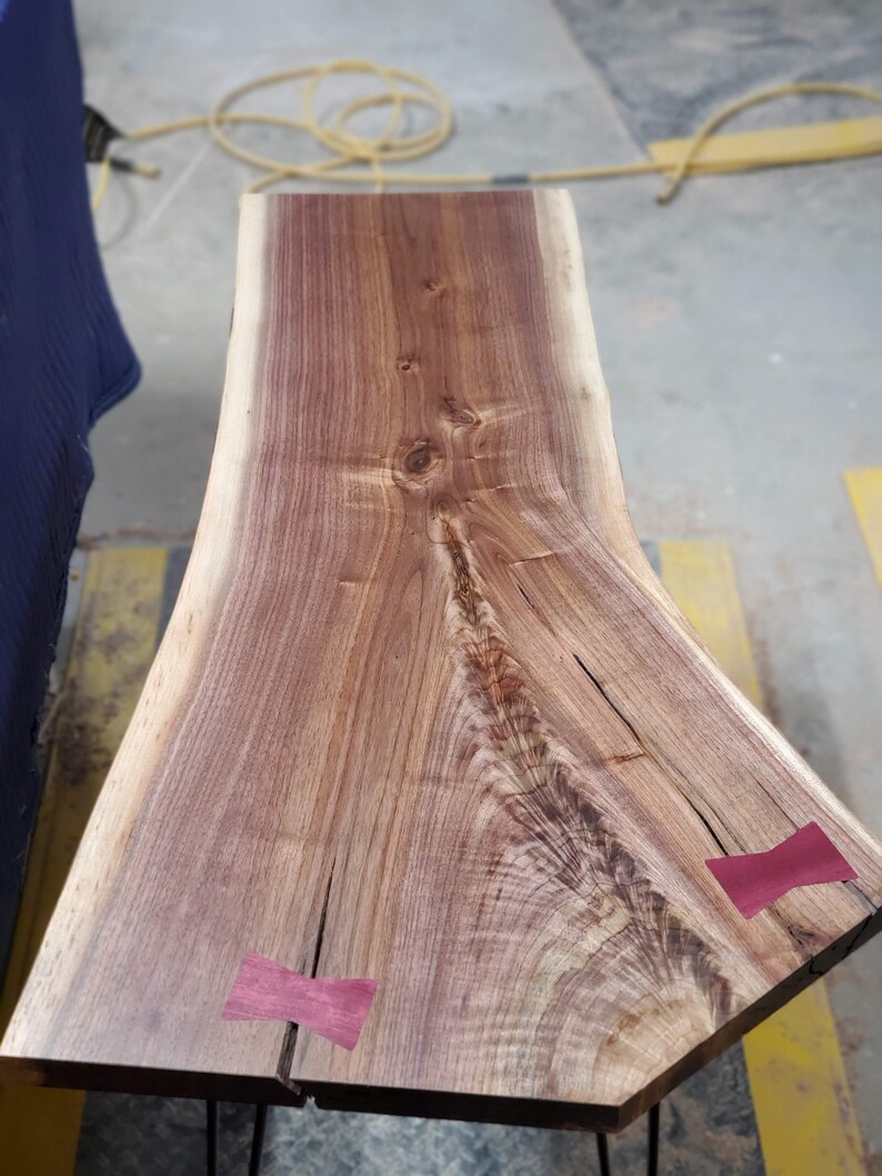 Live Edge Entryway Waterfall Table - Etsy