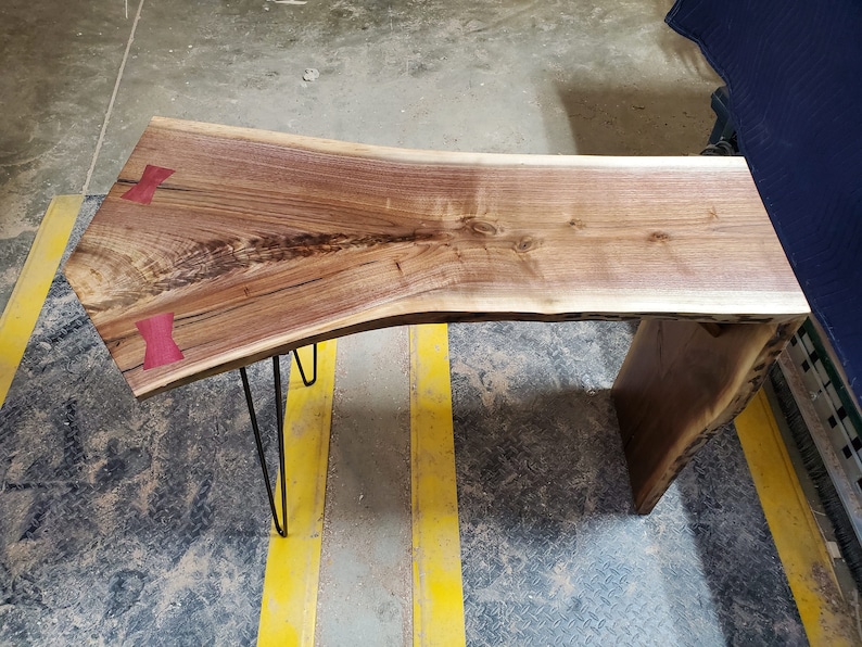 Live Edge Entryway Waterfall Table - Etsy