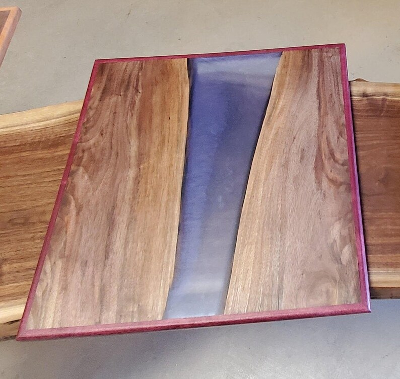 Walnut & Purple Heart Epoxy Table | Etsy