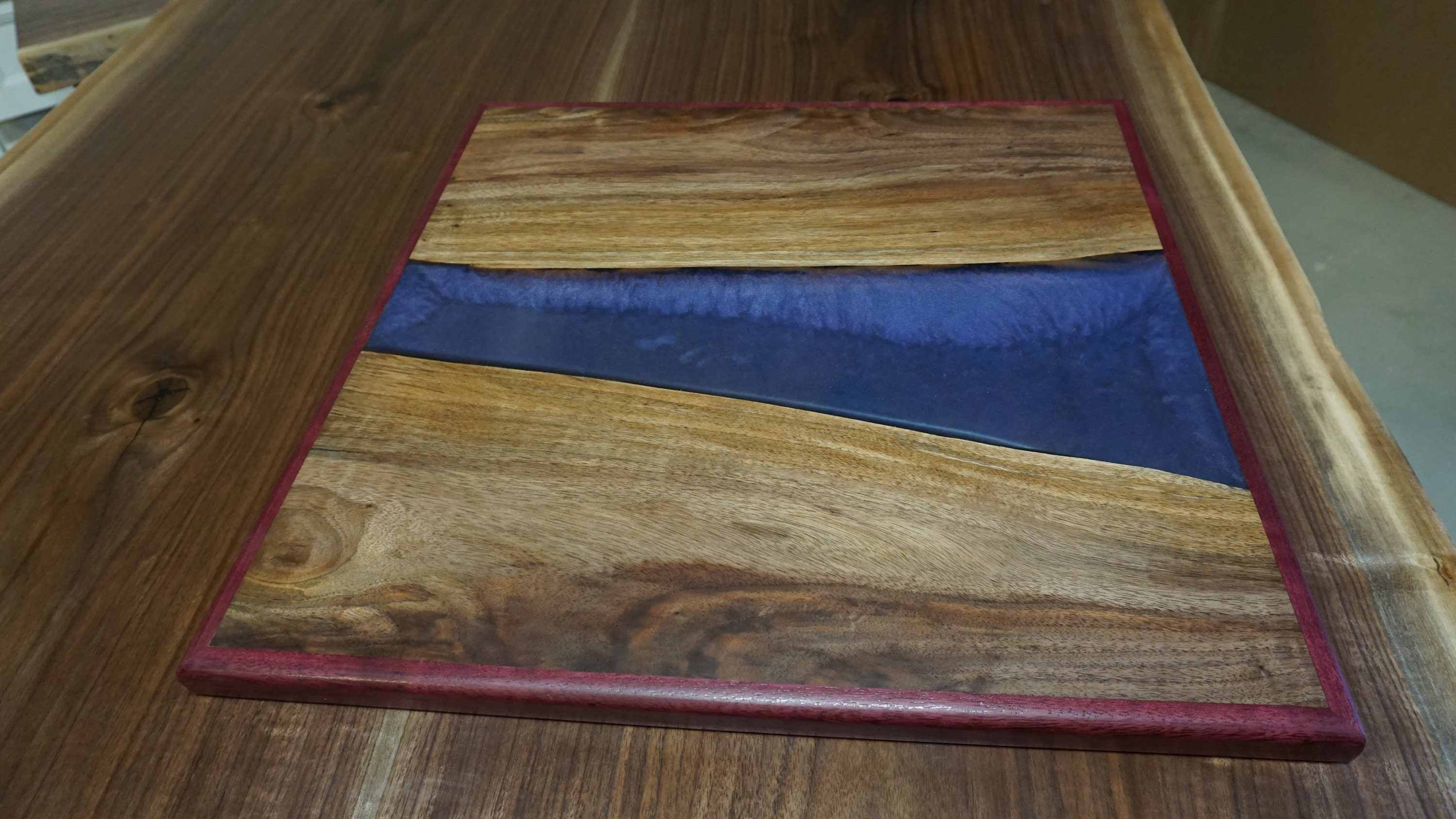 Walnut & Purple Heart Epoxy Table | Etsy