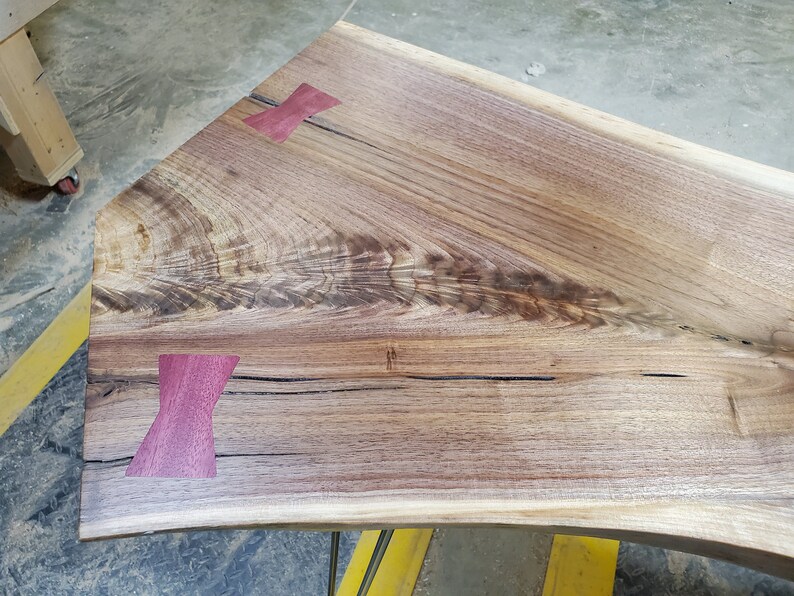 Live Edge Entryway Waterfall Table - Etsy