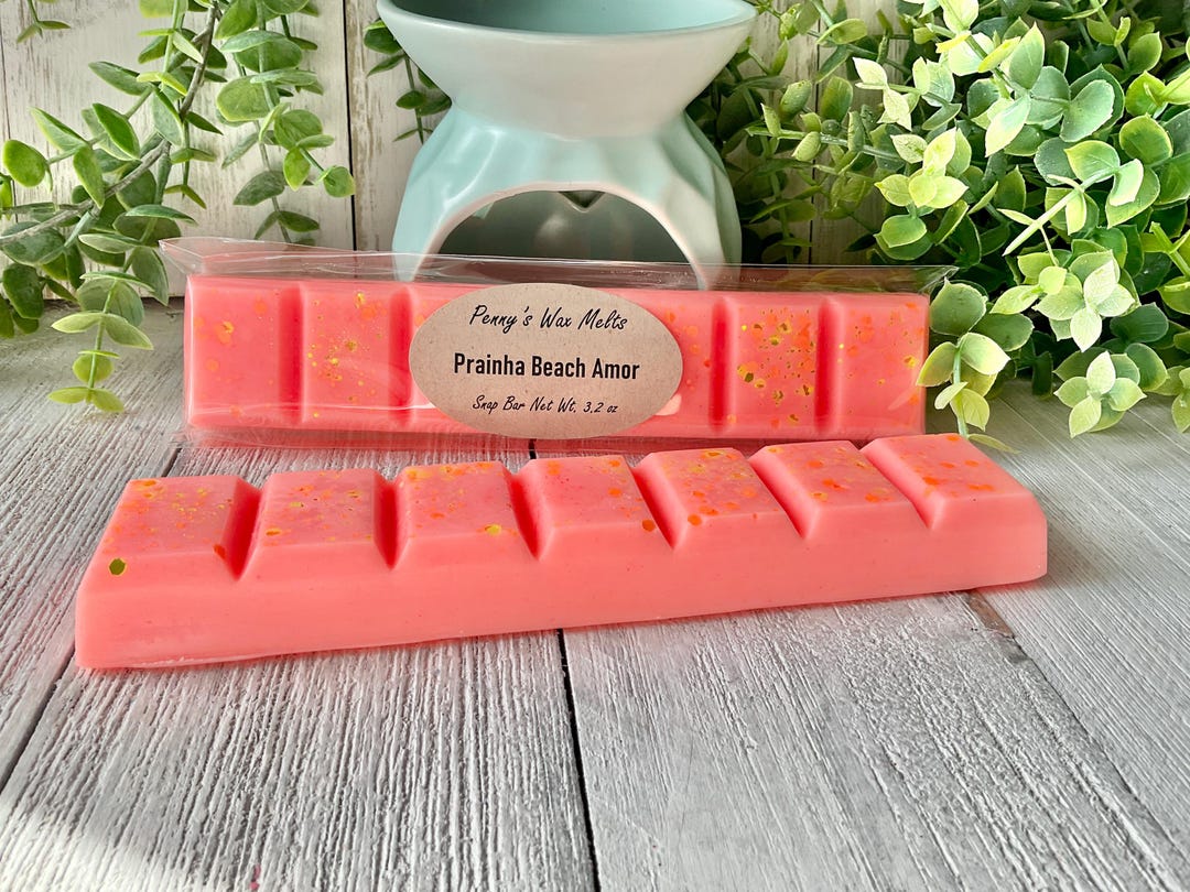 Prainha Beach Summer Amor Wax Melt Snap Bar, Strong Scented , 3.2 Oz ...