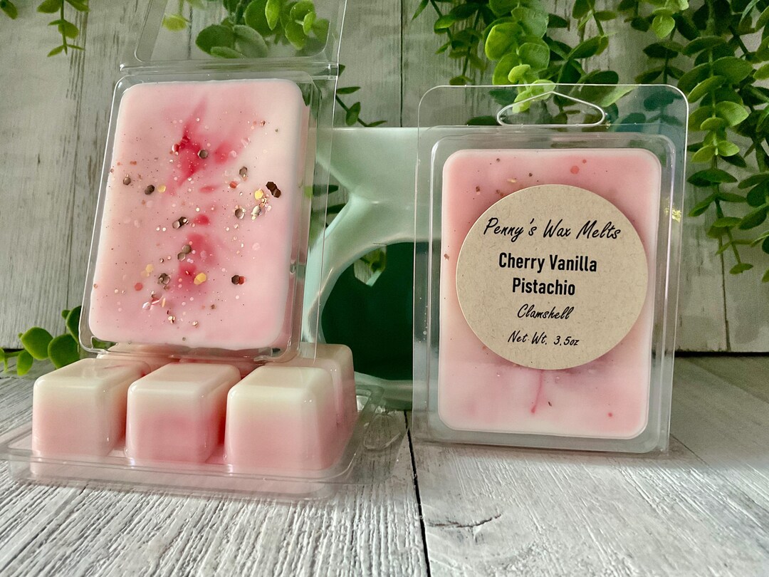 Cherry Vanilla Pistachio Wax Melt Cubes, 3.5 Oz Clamshell, Strong Wax ...