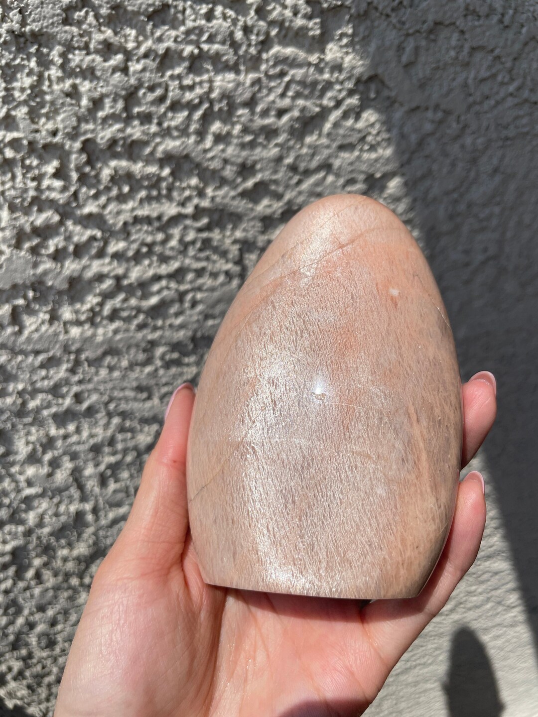 Peach Moonstone Freeform - Flashy on Both Sides - Cutbase - Free USA ...