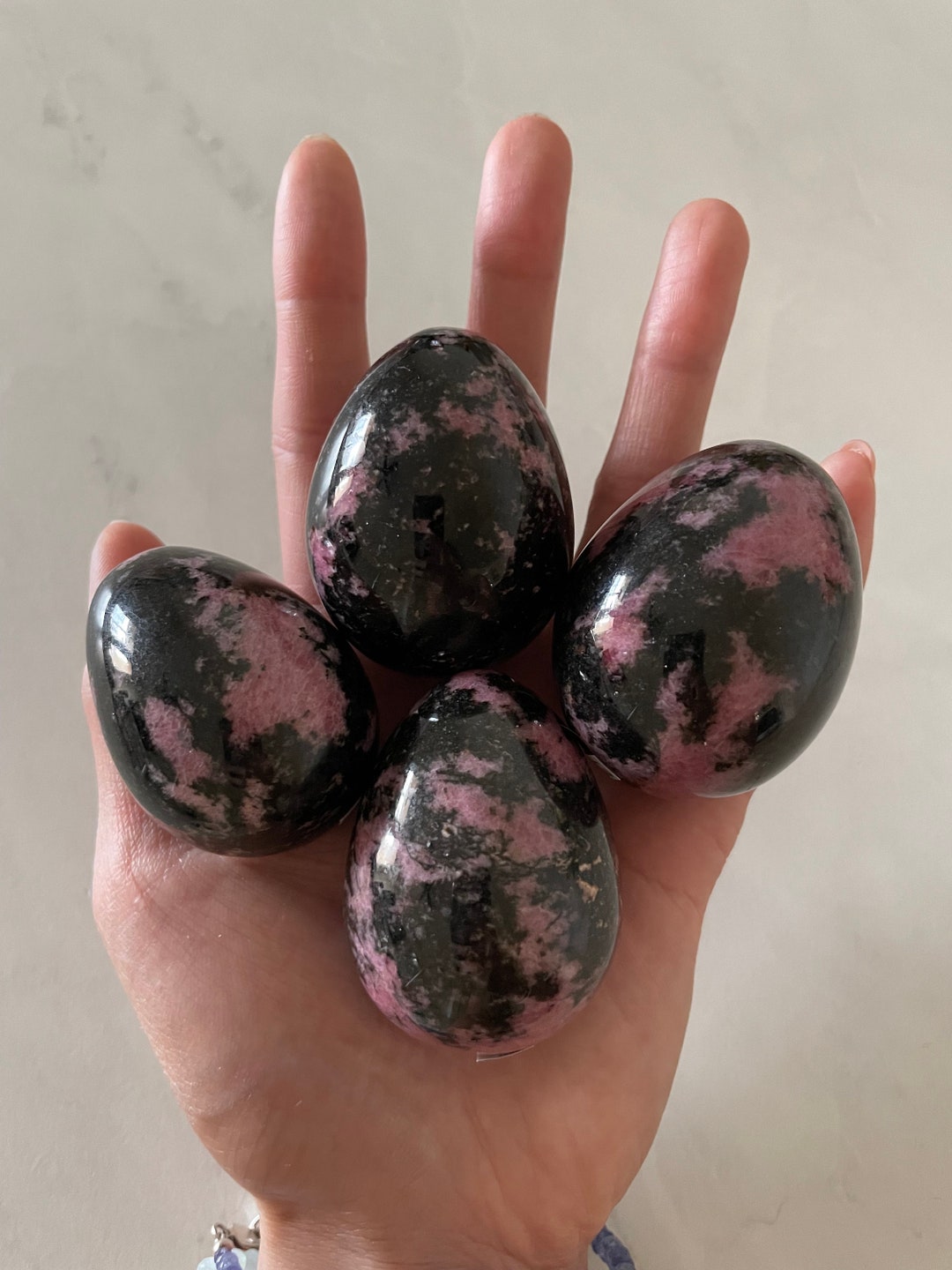 RHODONITE EGGS! Rosy Pink Color - Sparkles - Heart Chakra - Vibrant - Etsy
