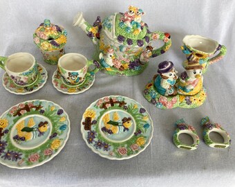 Hand Painted Tea Set | Etsy