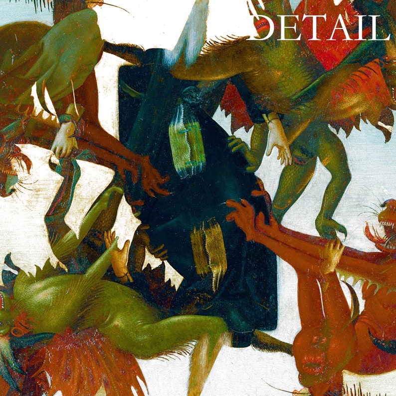 Flying Devils Surreal Print Altered Antique Oil Painting | Etsy