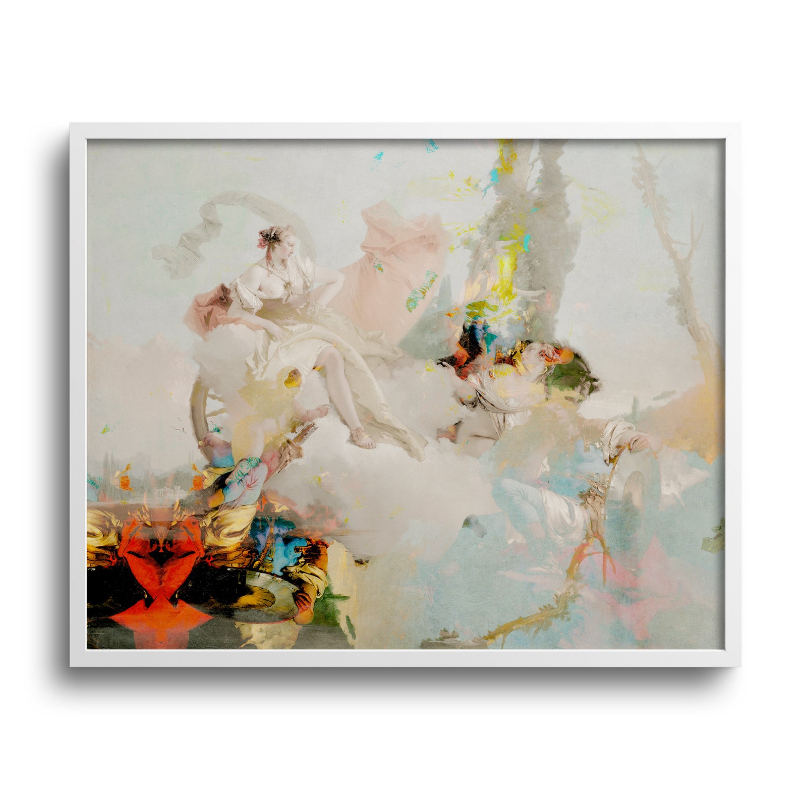 Altered Antique Oil Painting Rococo Wall Art Eclectic Wall - Etsy