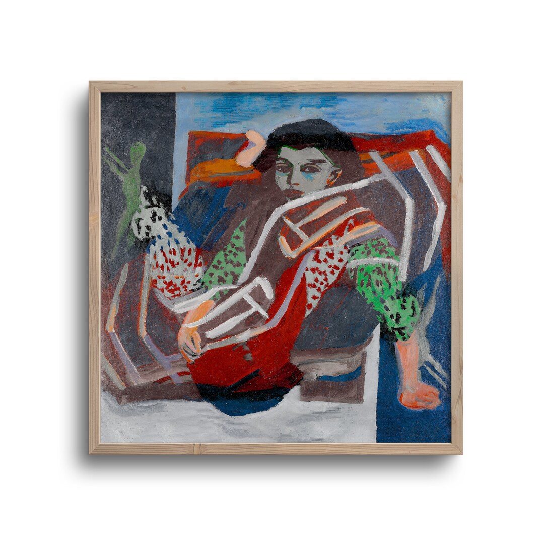 Modern Art Print, Portrait of a Woman, German Expressionism, Eclectic ...