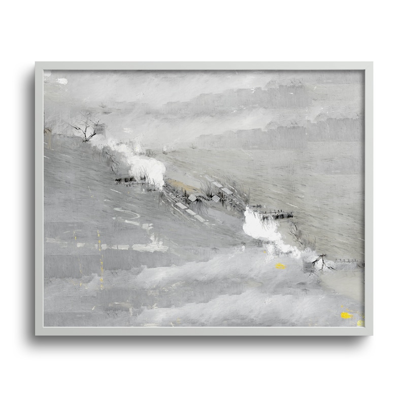 Abstract Landscape Wall Art, Muted Colors Painting, Original Artwork ...