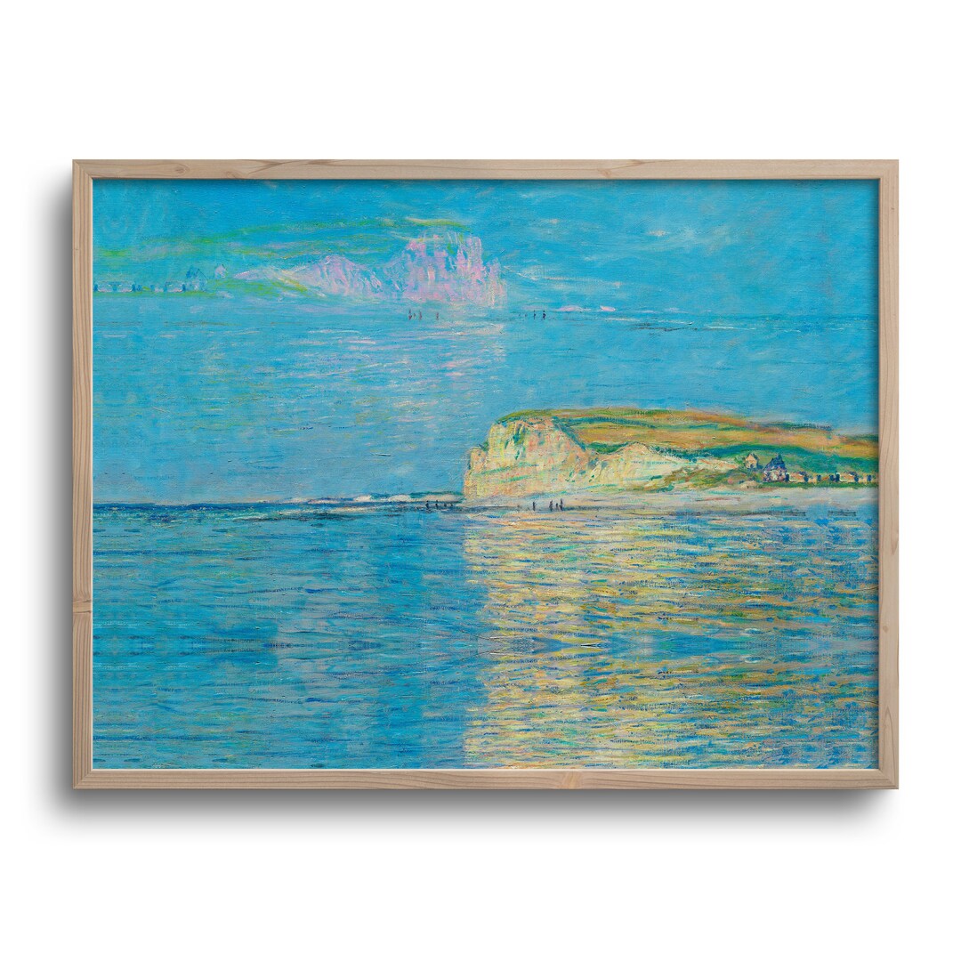 Vintage Impressionist Ocean Landscape, Monet Altered Painting, Original ...