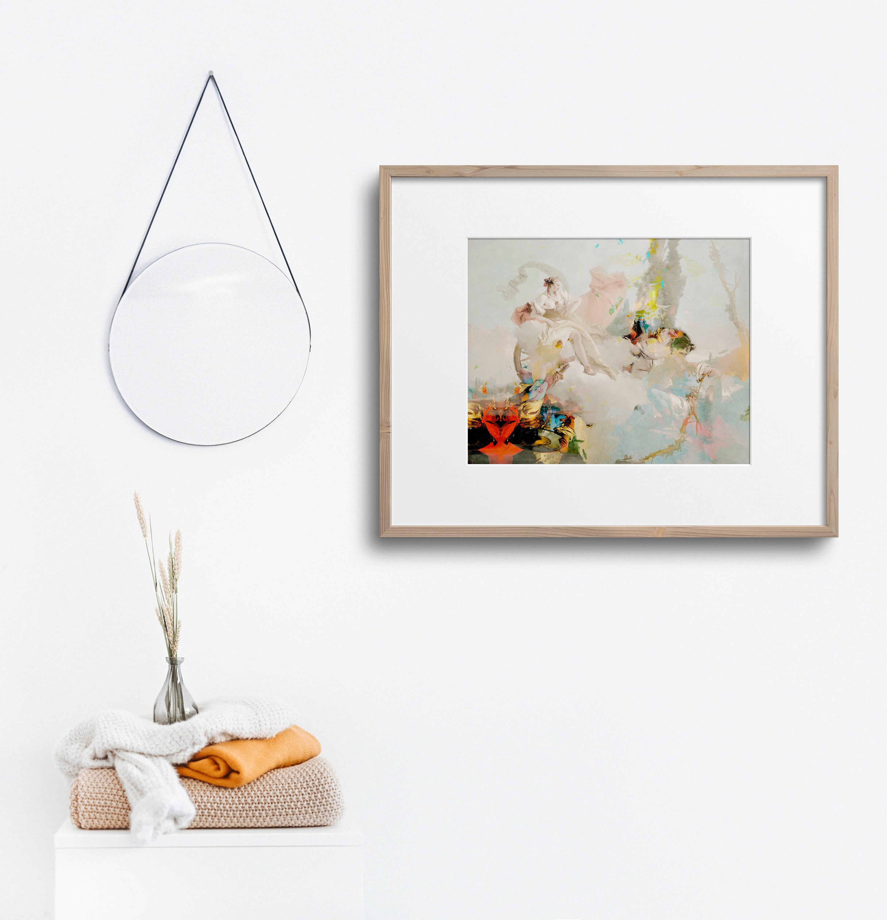 Altered Antique Oil Painting Rococo Wall Art Eclectic Wall | Etsy