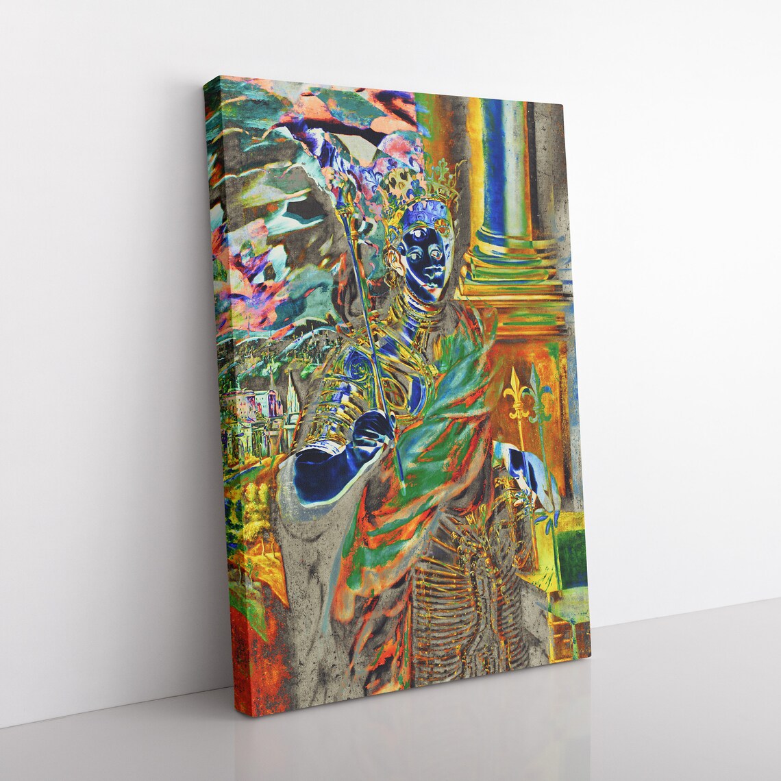 Neon Color Abstract Trippy Wall Art Altered Painting After - Etsy