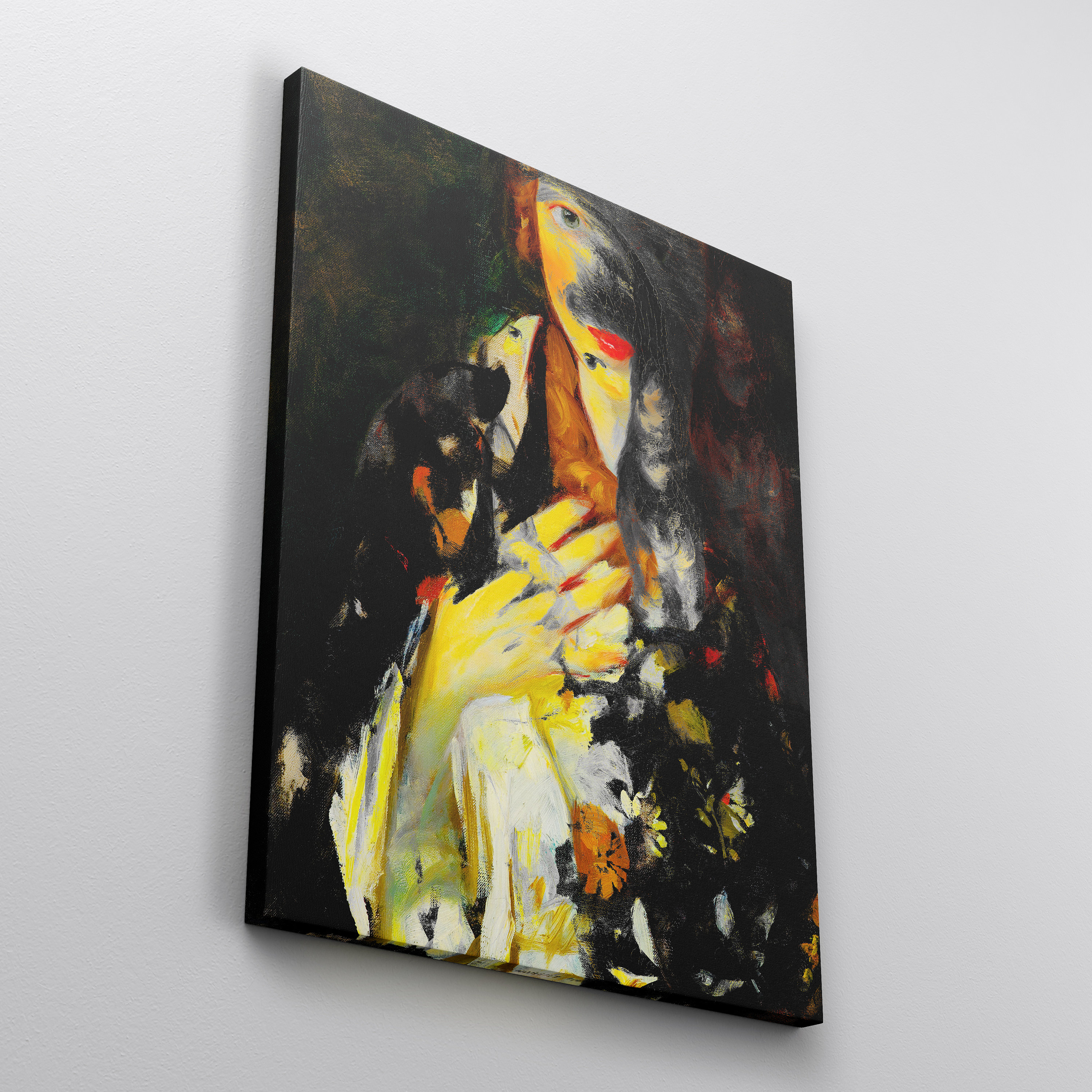 Abstract Portrait of a Woman Altered Vintage Oil Painting | Etsy