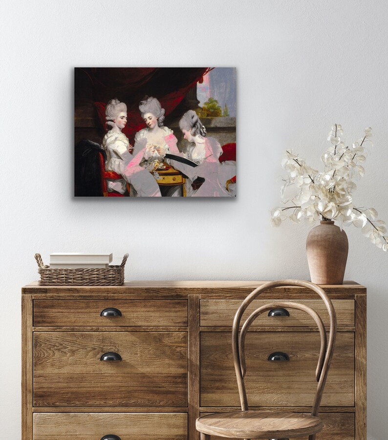 The Card Game Altered Antique Oil Painting Baroque Rococo - Etsy