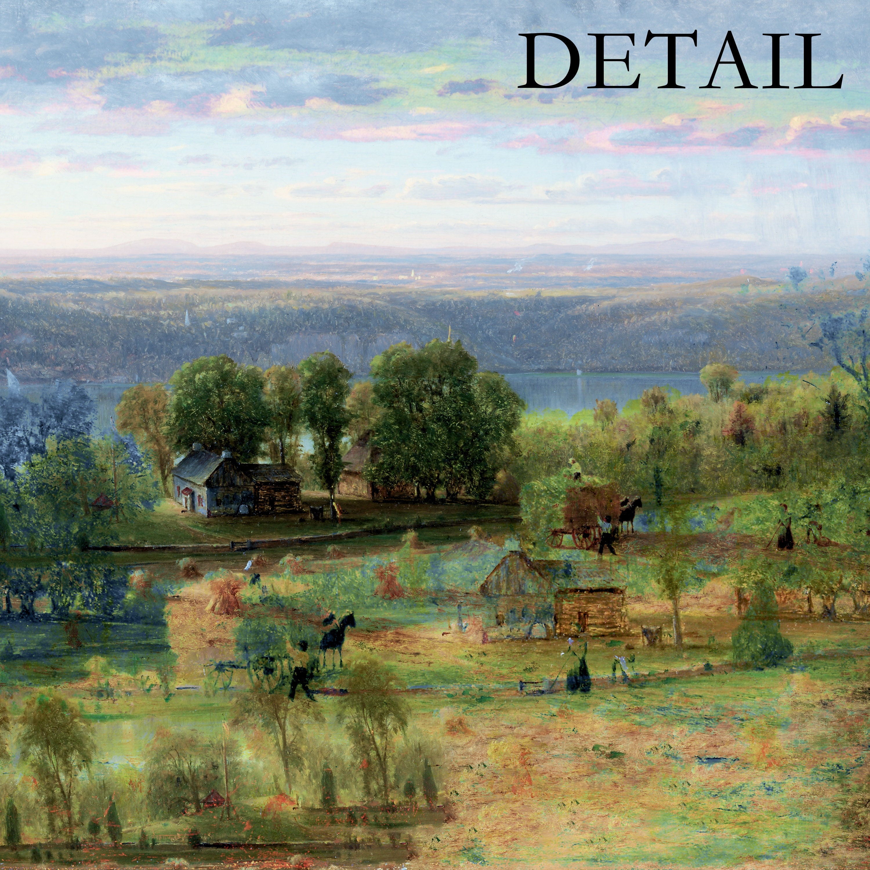 Vintage Farmhouse Countryside Landscape, Altered Antique Oil Painting ...