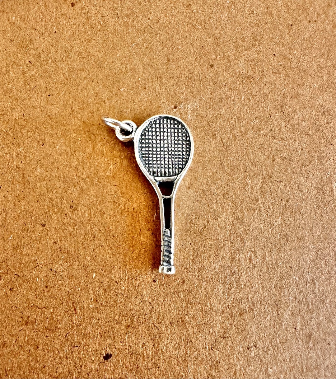Silver Tennis Racquet Charm / Sterling Silver Sports Charms / Tennis ...