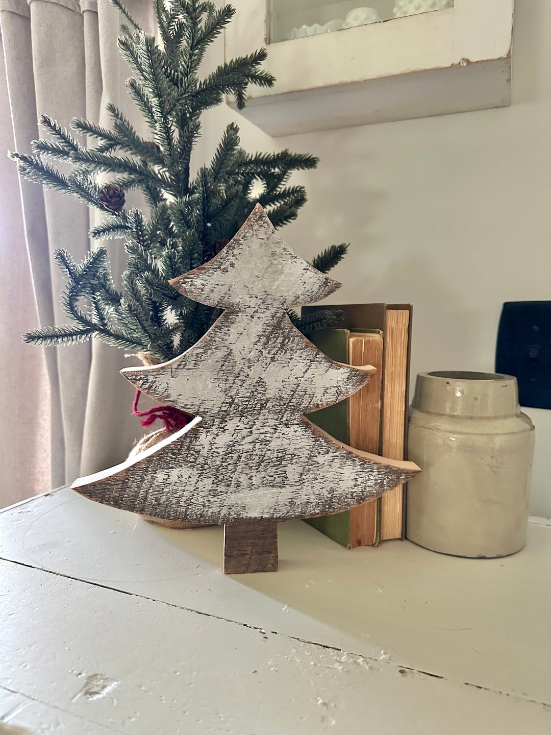 Large Reclaimed Wood Tree / Farmhouse Christmas Decor / Rustic - Etsy