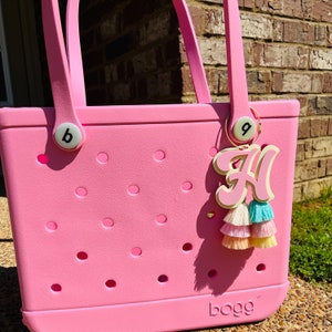 Groovy Letter Bogg Bag Charm | Bogg Bag Tassel | Beach Tote Charm ...