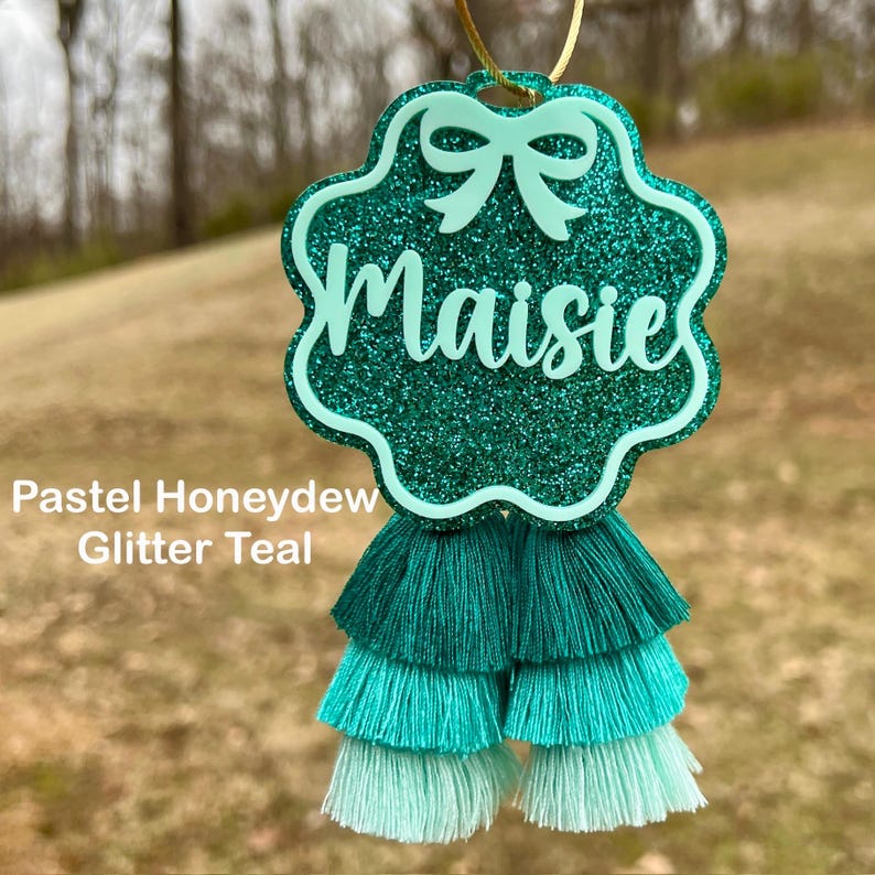 Coquette Ribbon Bogg Bag Tag | Bogg Bag Tassel | Scallop Bow Tag ...