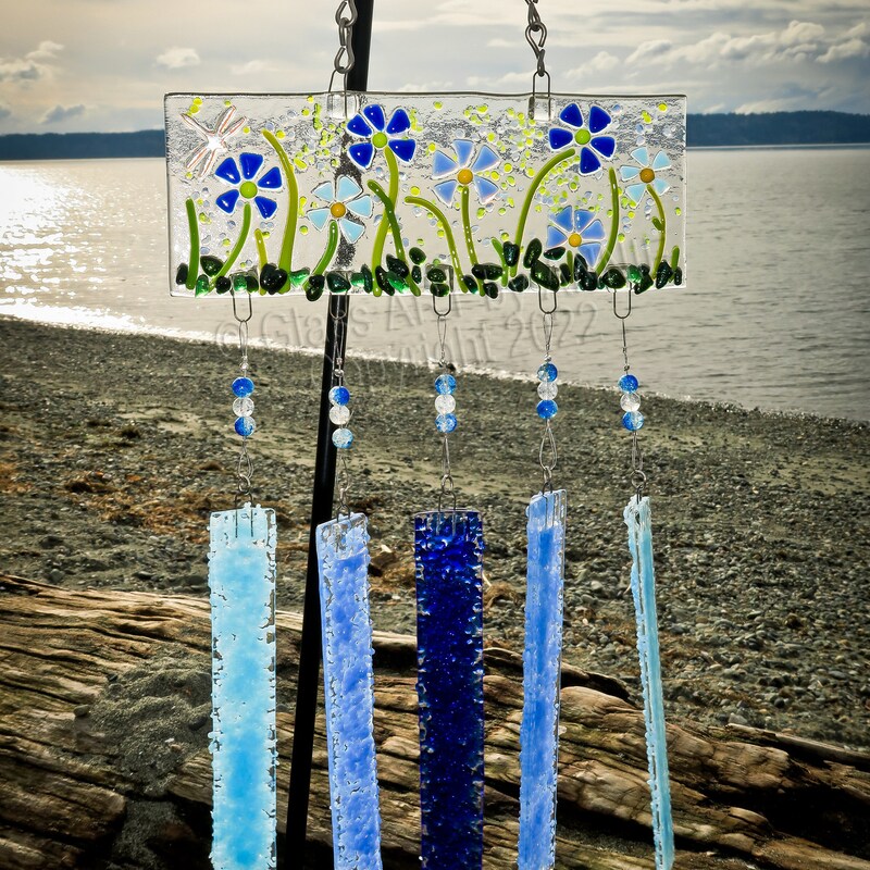 Glass Wind Chime - Etsy