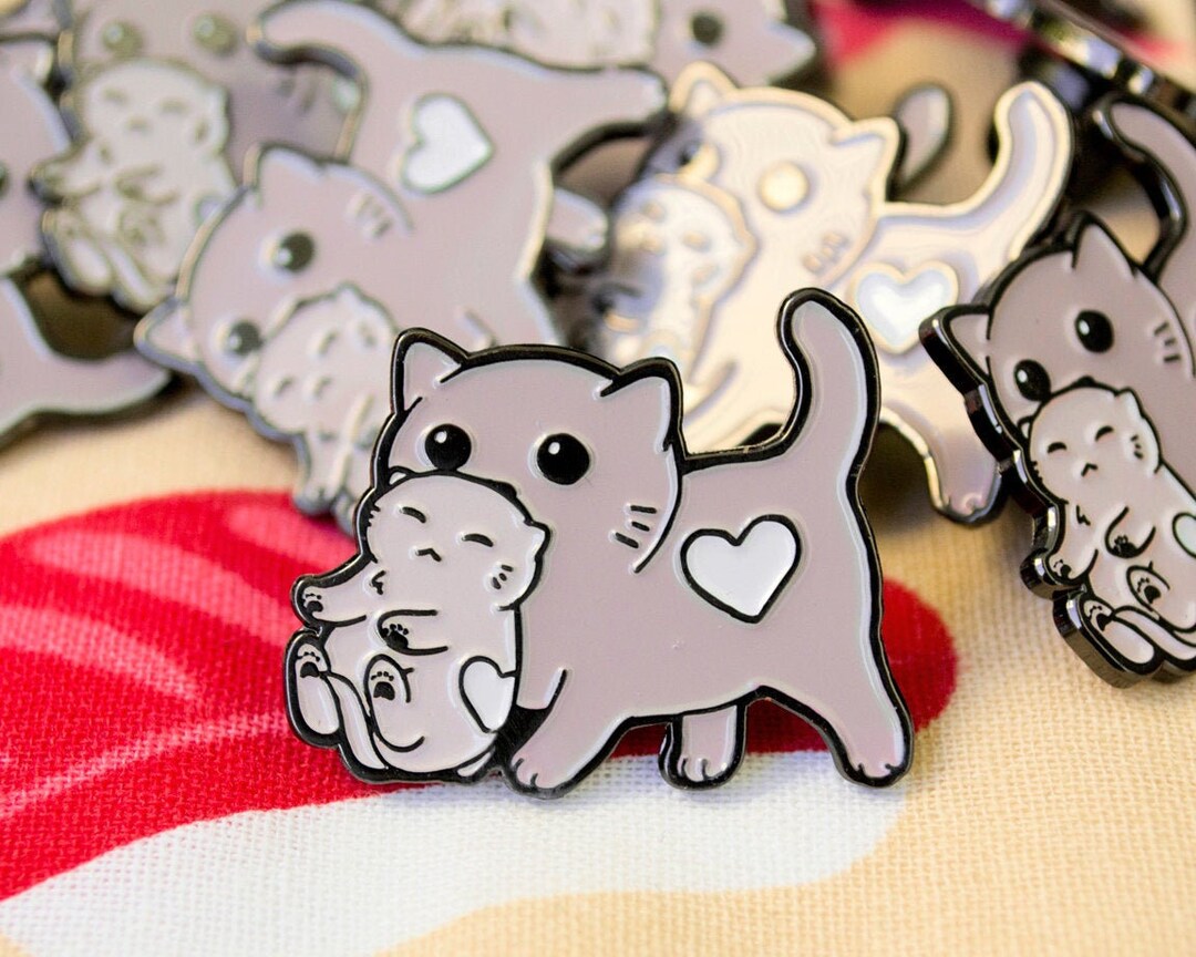 Mommy Cat Enamel Pin - Etsy